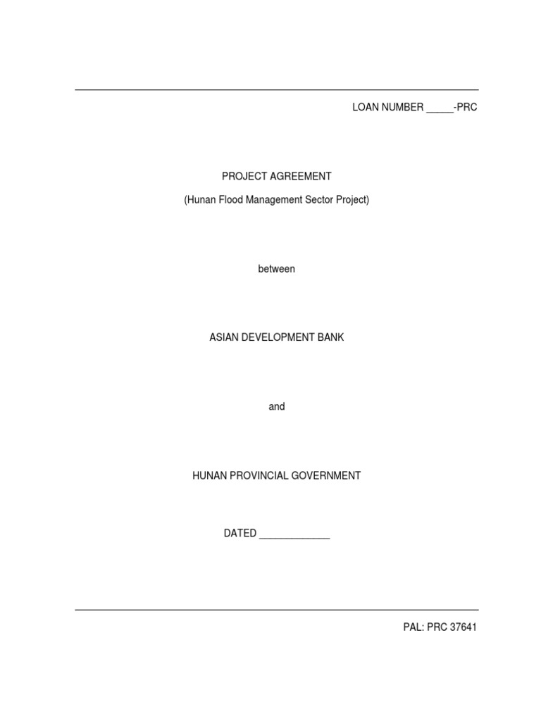 ADB-PROJECT AGREEMENT | PDF