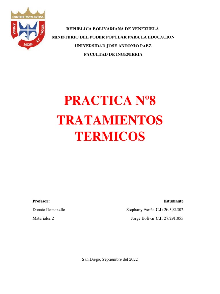 Practica 8-Tratamientos Termicos | PDF