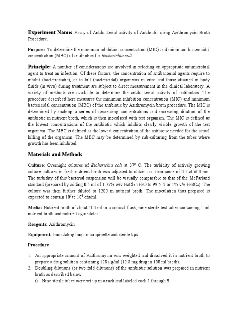 Lab Report | PDF | Microbiology | Clinical Medicine