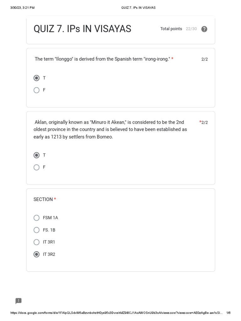 Quiz 7. Ips in Visayas | PDF | Philippines