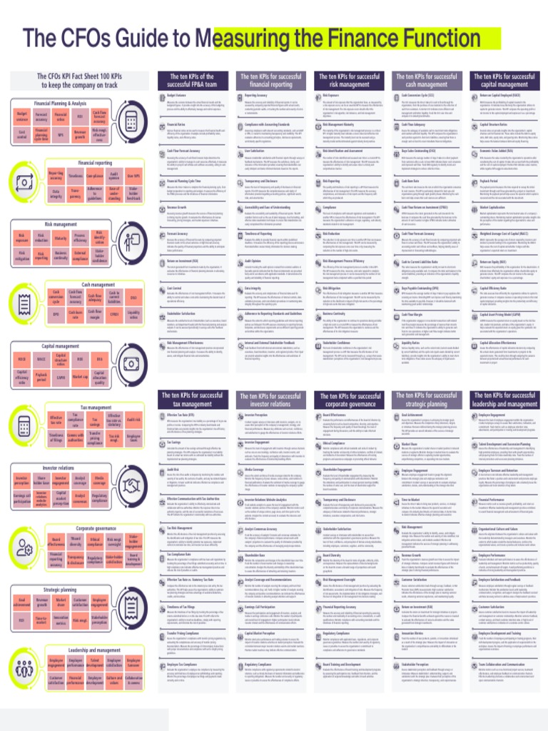 CFOs Guide To Measuring The Finance Function | PDF | Performance Indicator | Risk