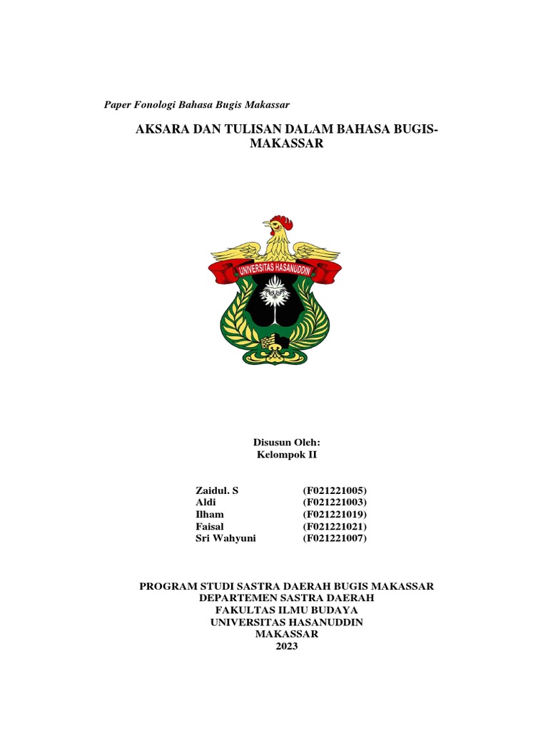 Paper Fonologi Bahasa Bugis Makassar | PDF
