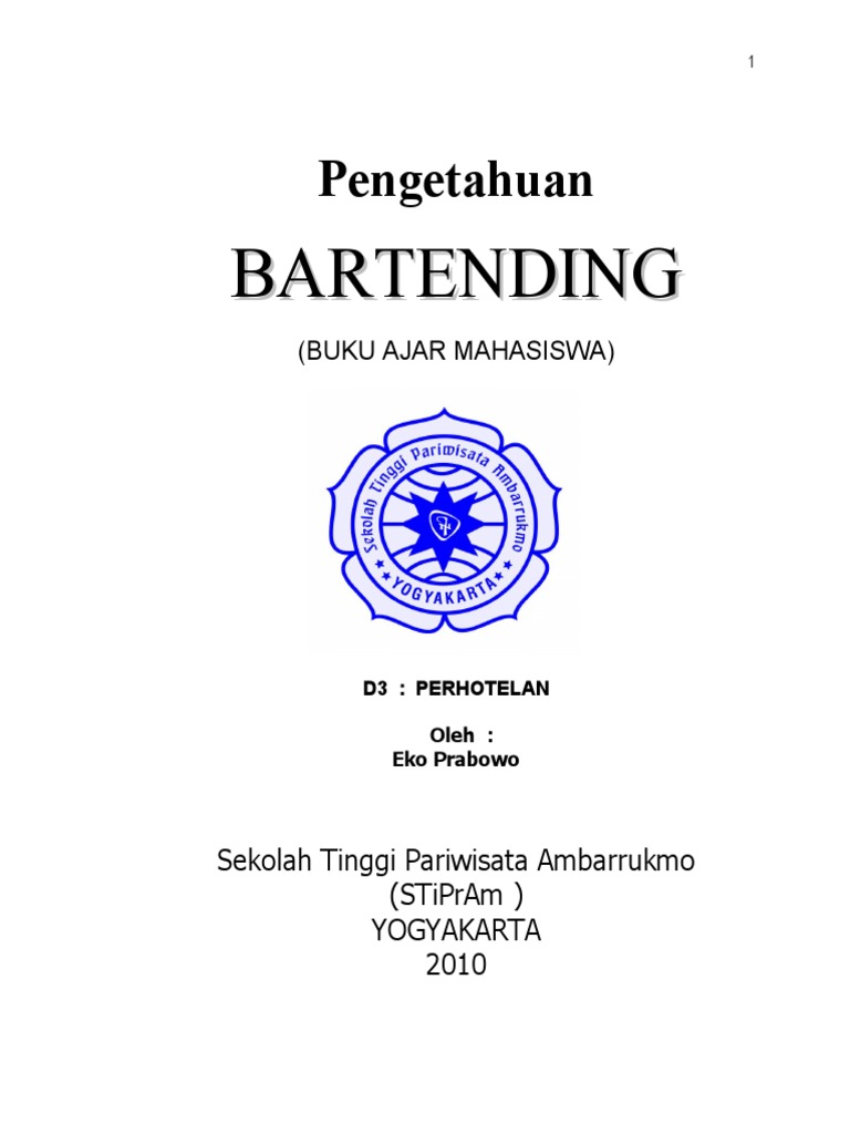 Modul Kuliah Bartending | PDF
