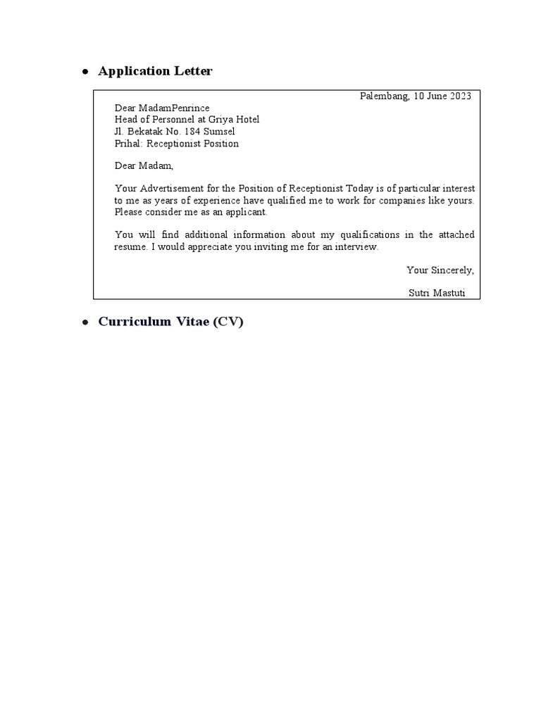 Sutri Mastuti 6IA Resume | PDF | Career & Growth