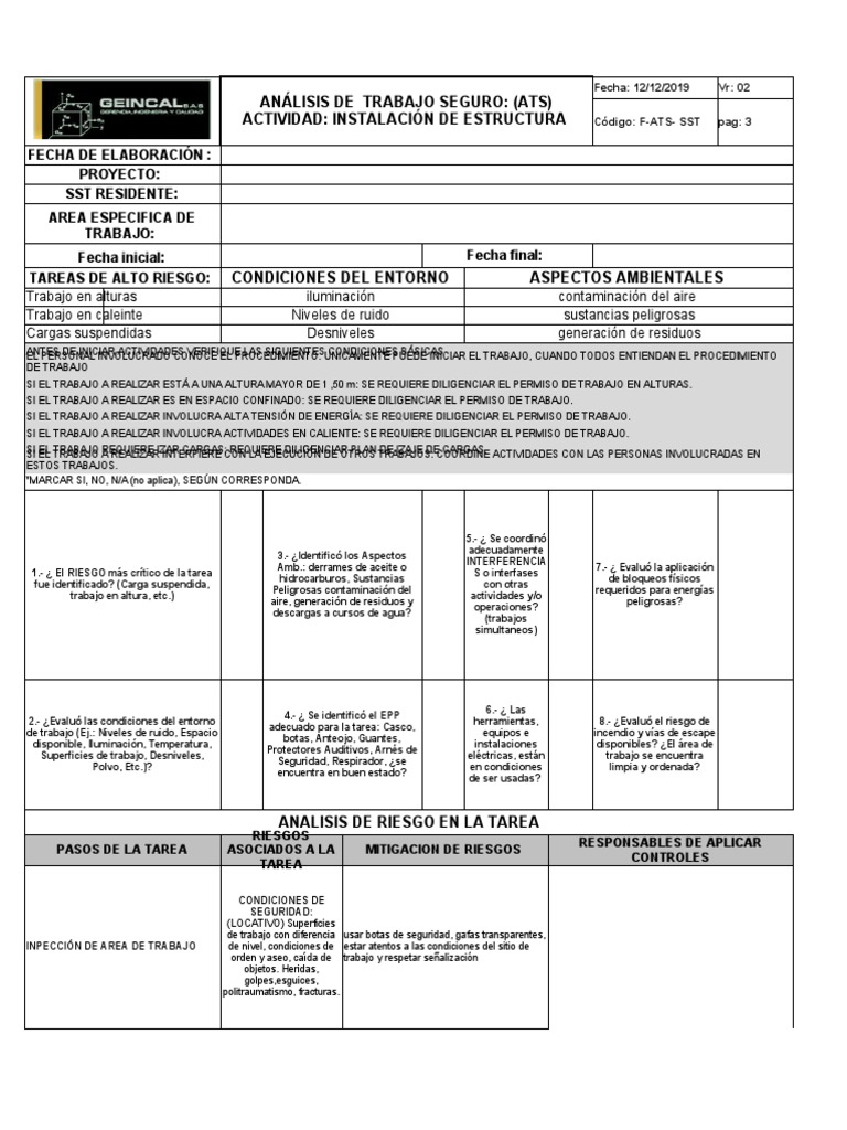 Ats Instalación de Estructura | PDF
