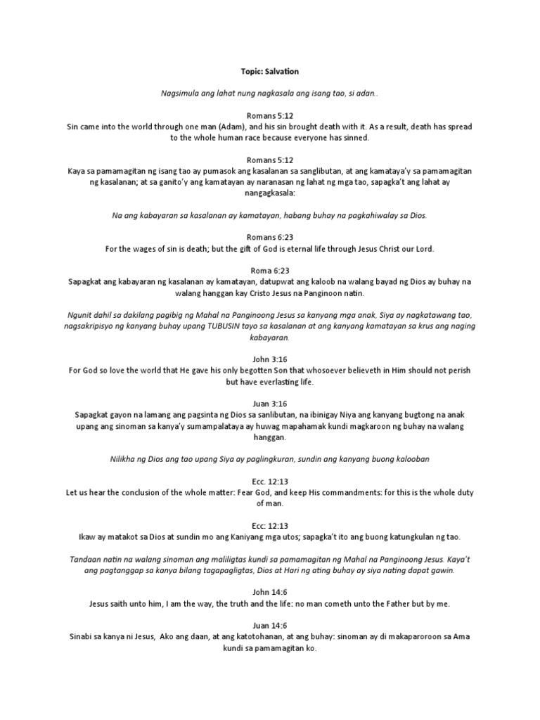 Gospel Salvation Pdf