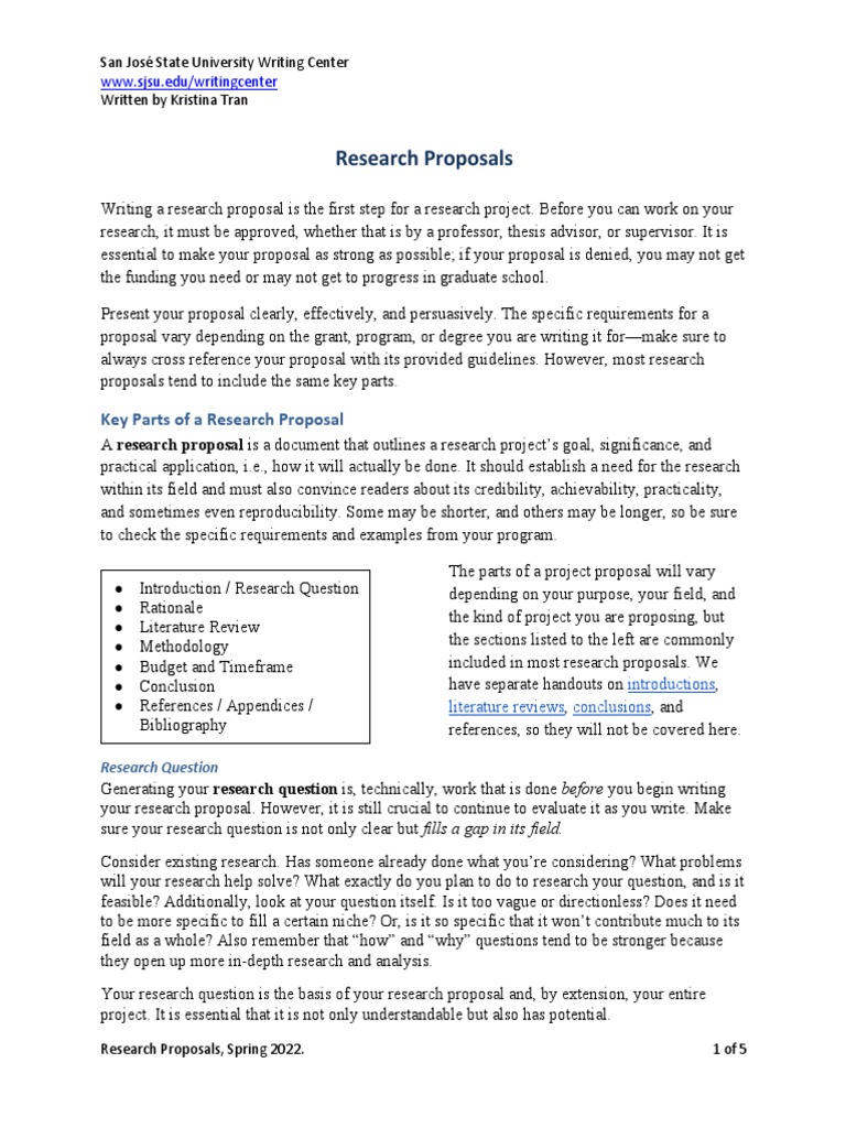Research Proposals | PDF