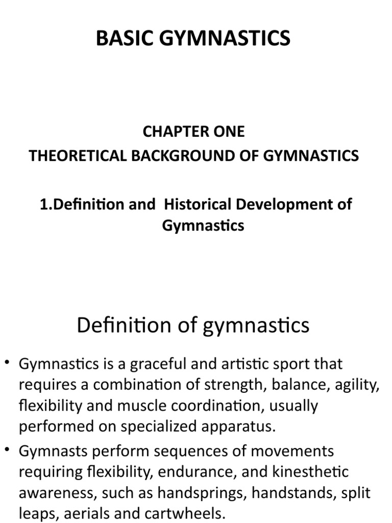 Basics of Gymnastics | PDF | Gymnastics | Anatomical Terms Of Motion