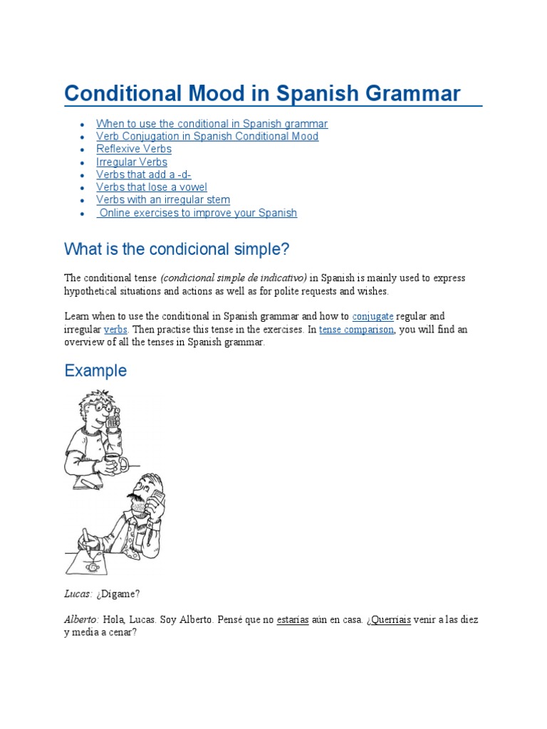 Conditional Mood in Spanish Grammar | PDF