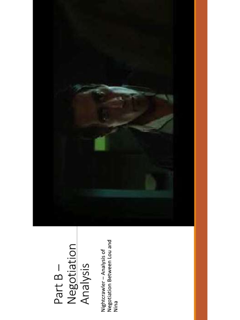 Nightcrawler – Analysis of Negotiation Between Lou and Nina | PDF