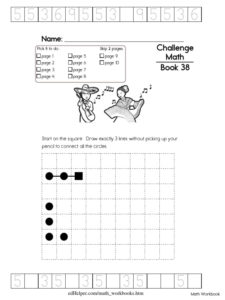 Math Workbook Kindergarten | PDF