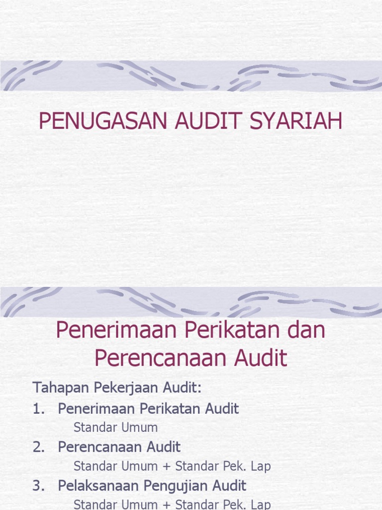 Pembahasan Ke-9 Penugasan Audit Syariah | PDF