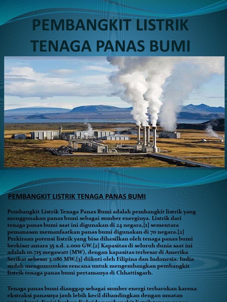 Pembangkit Listrik Tenaga Panas Bumi Pltpb | PDF