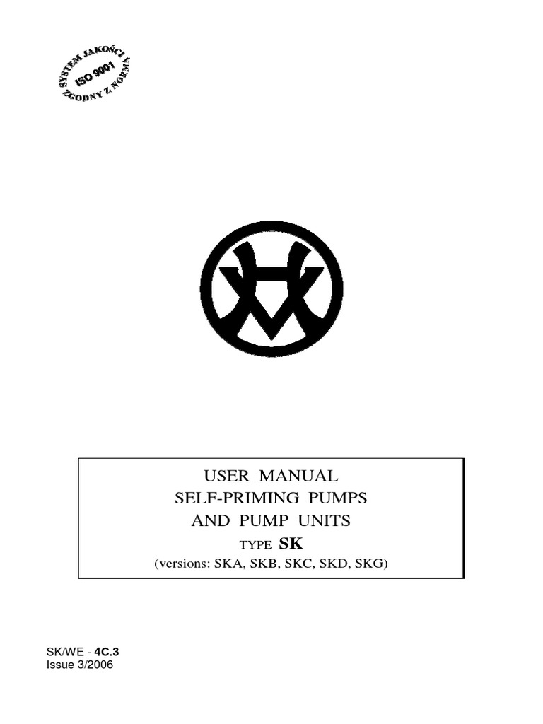 Installation Manual SKC Series Pump-1 | PDF | Pump | Electric Motor