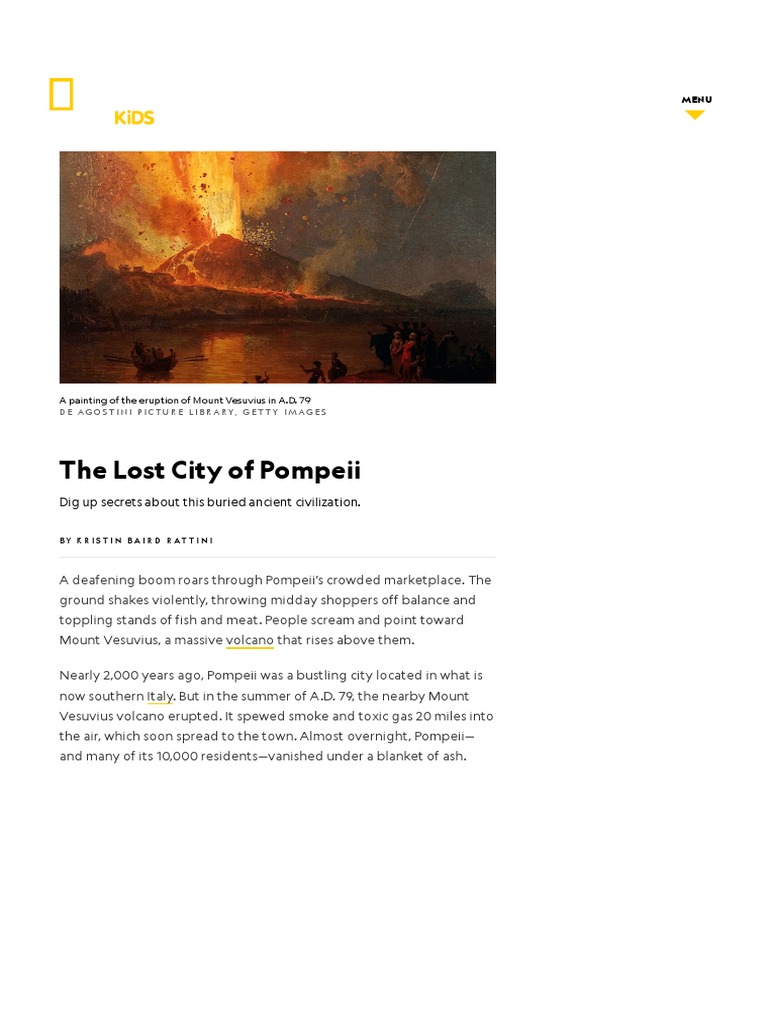 The Lost City of Pompeii | PDF
