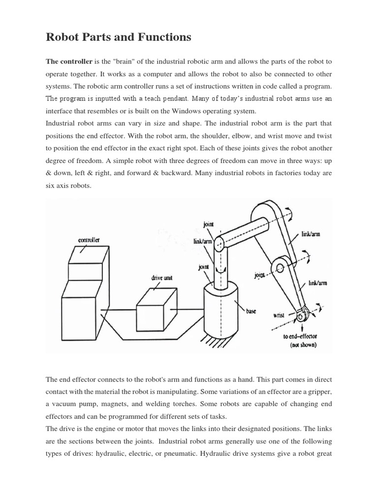 R&A Module 1 - Robot Parts and Functions | PDF | Robot | Robotics