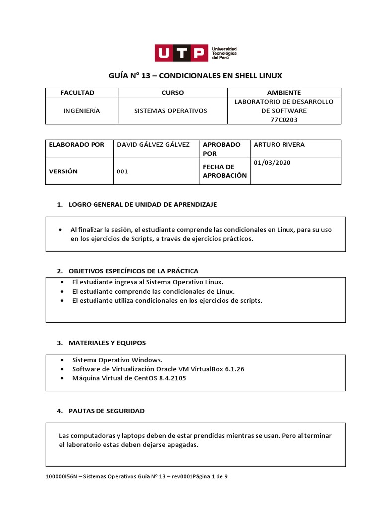 S12.s24 - 100000I56N-GUIA-N-13-LABSISO13-Condicionales en Shell Linux | PDF | Distribución de ...