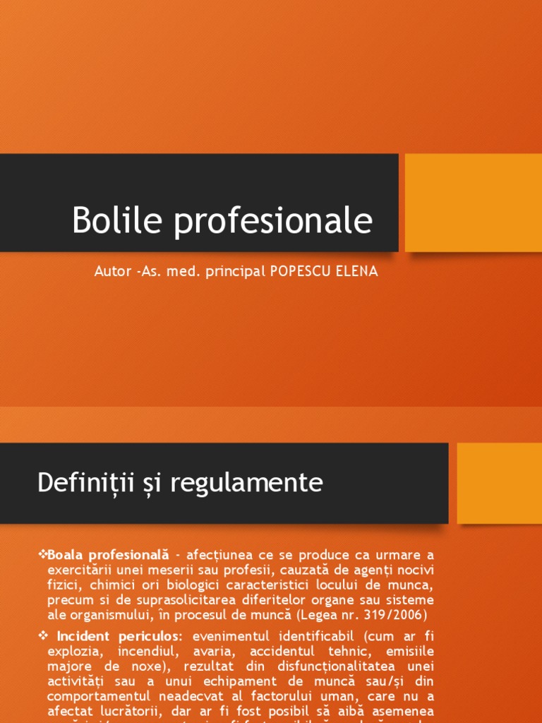 Bolile Profesionale | PDF