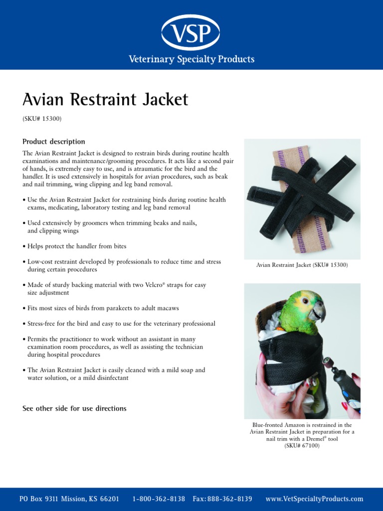 AvianRestraintJacketC 810 | PDF | Beak | Birds