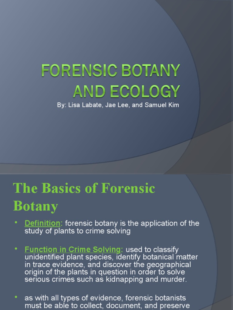 Botany | PDF | Botany | Forensic Science