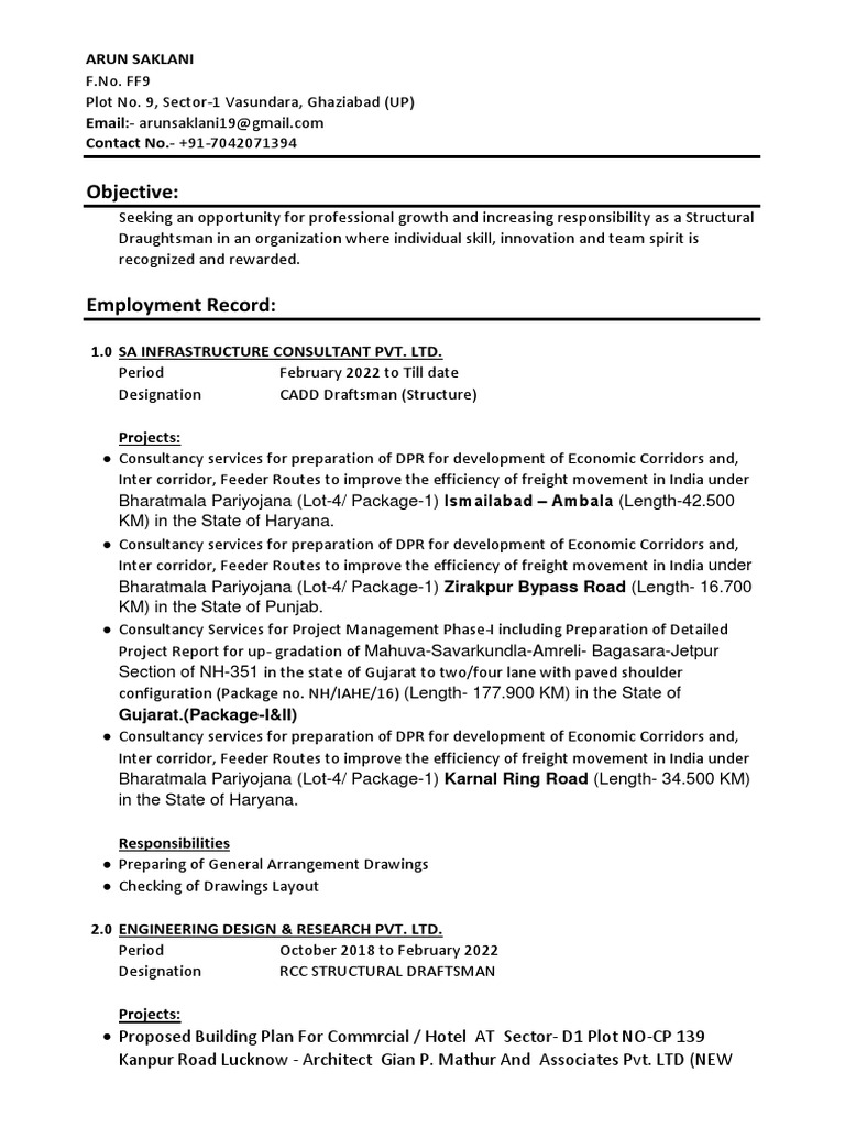 CV - Arun Saklani | PDF