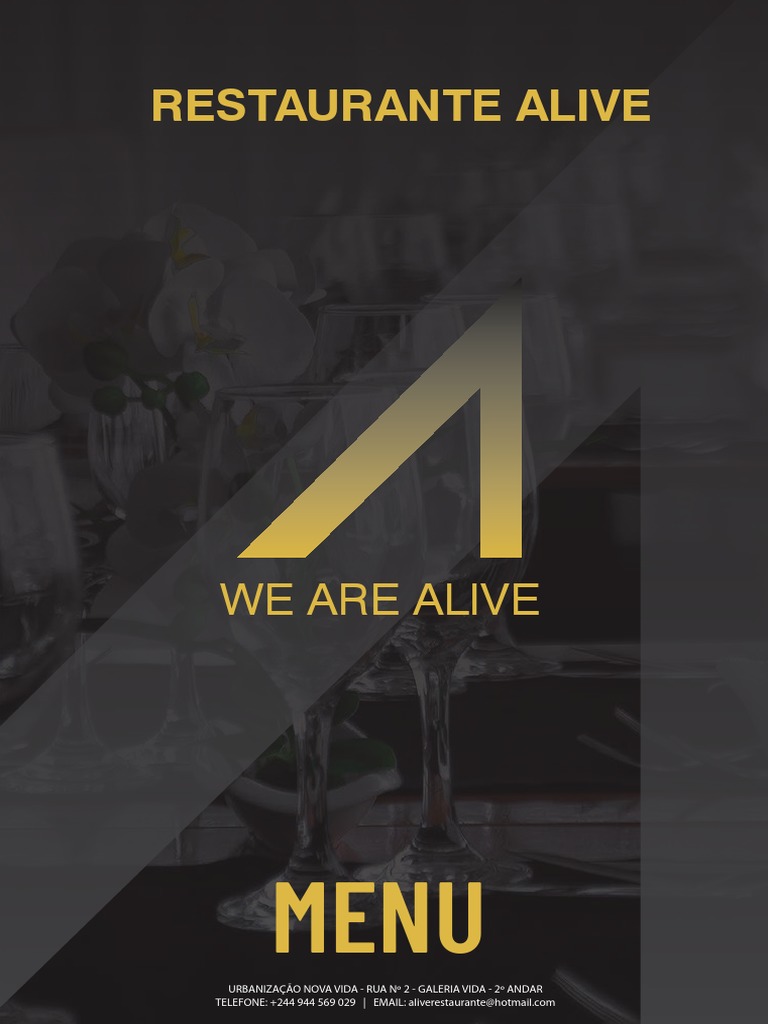 Menu do Restaurante Alive | PDF | Fruto do mar | Alimentos