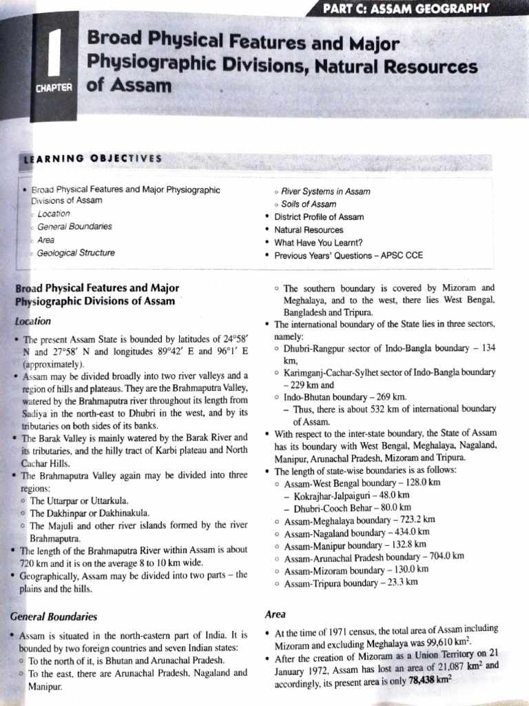 Physiographic Divisions of Assam | PDF | Soil | Earth Sciences