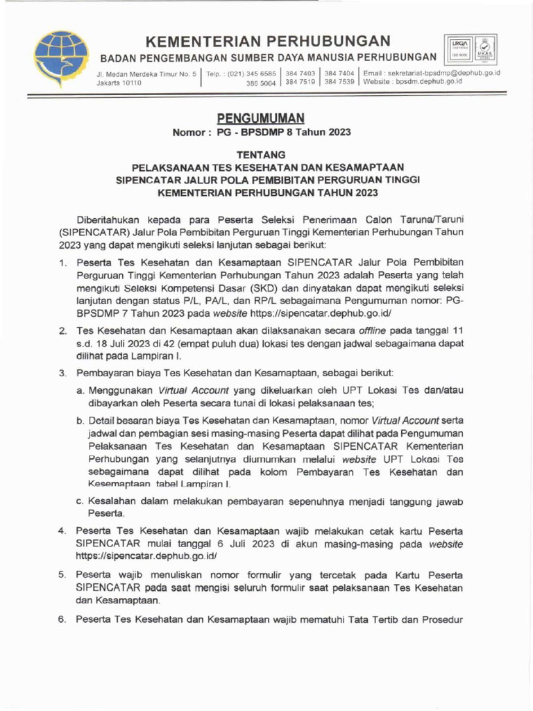 PG-BPSDMP 8 Tahun 2023 | PDF