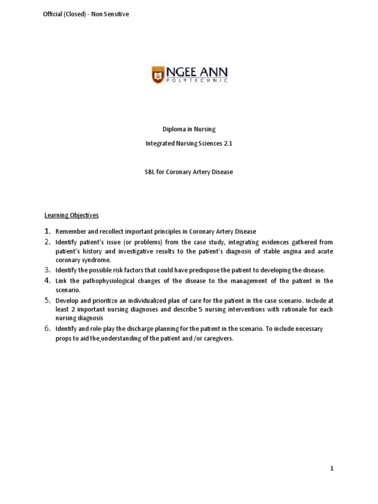 (NS) CAD Tutorial Questions | PDF | Myocardial Infarction | Coronary Artery Disease