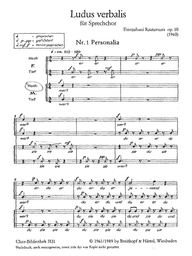 Ludus Verbalis (Rautavaara) | PDF