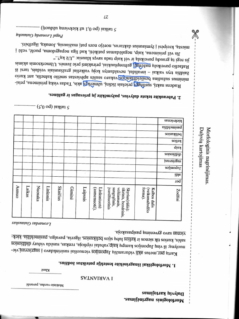 Lietuviu Kalbos Uzd 11 16 | PDF