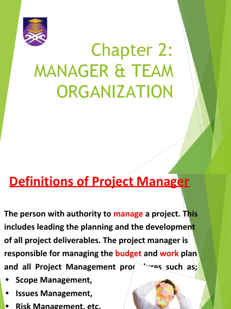 Cpe 520 - Chapter 2 - Manager and Team Organization | PDF | Risk ...