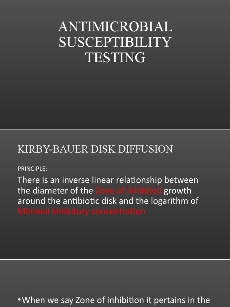 Antimicrobial Susceptibility Testing | PDF