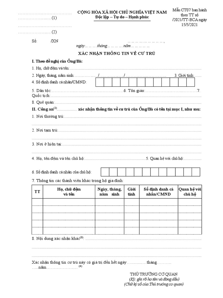 Mẫu CT07 | PDF