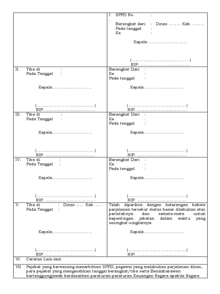 Contoh Visum SPPD S | PDF
