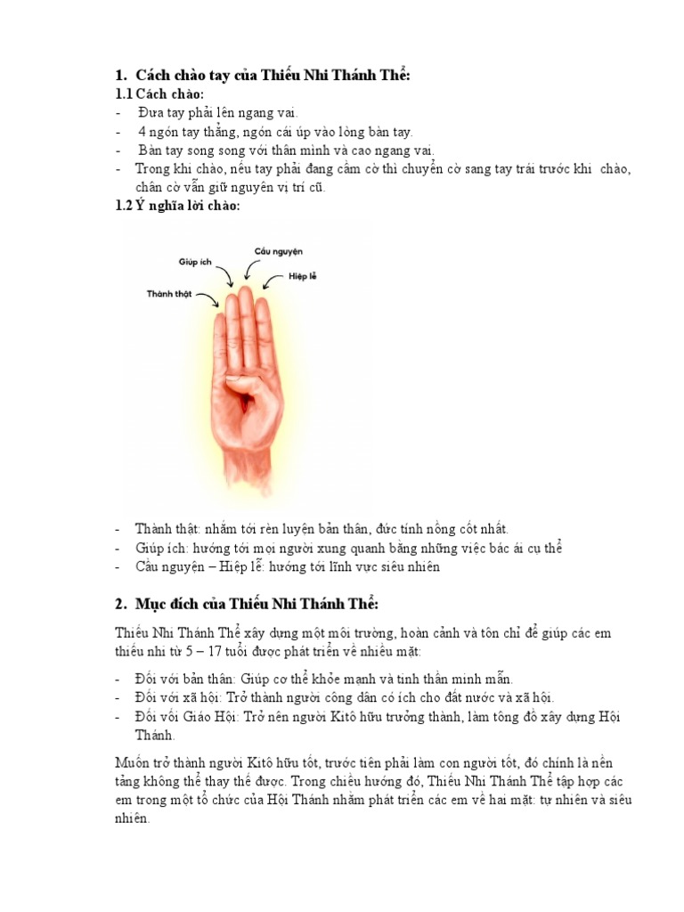 Cách Chào M C Đích TNTT Phương Pháp HDTT | PDF