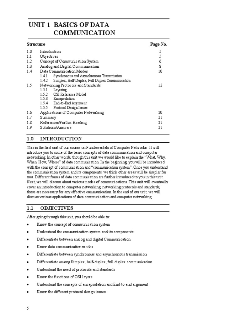 Fundamentals of Computer Network | PDF | Osi Model | Duplex ...