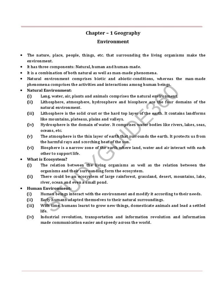 Understanding Geography and Environment | PDF | Social Science ...