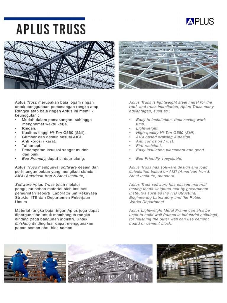 BAJA RINGAN - Brosur Aplus Truss - Pak Rahmat | PDF