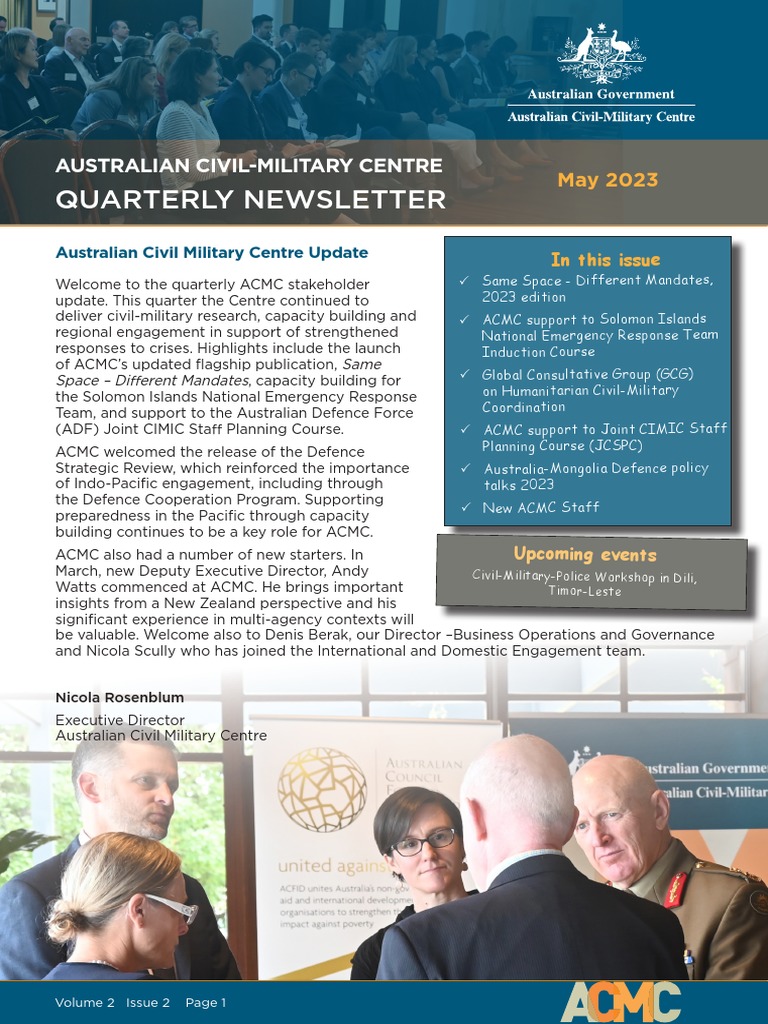 ACMC Quarterly Update - May 2023 | PDF | Emergency Management | Government