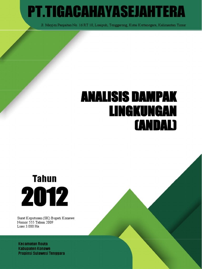 10. DOKUMEN AMDAL PT. TIGA CAHAYA SEJAHTERA (1) | PDF