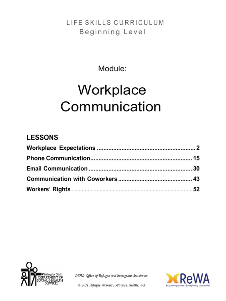 Workplace Communication Beginning Level | PDF | Overtime | Communication