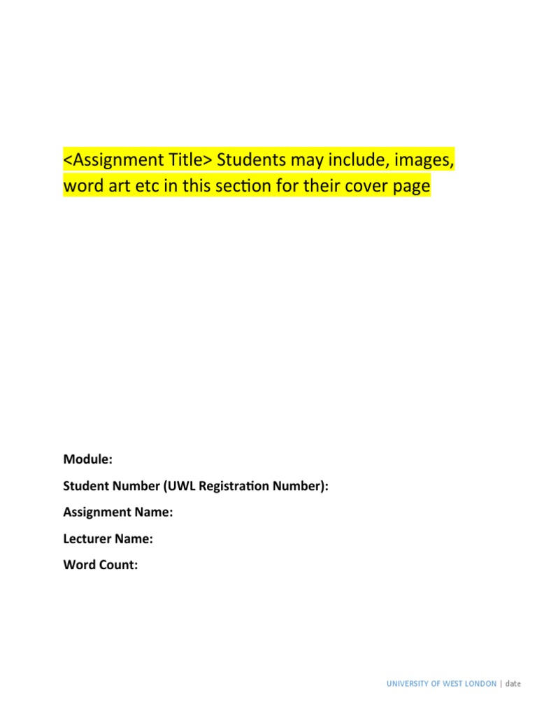 Assignment Cover Page_format (1) | PDF