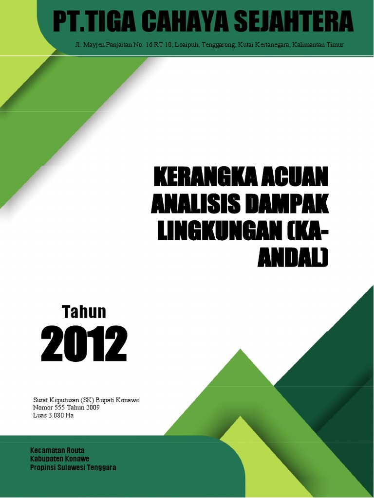 Dokumen Ka-Andal Pt. Tiga Cahaya Sejahtera | PDF