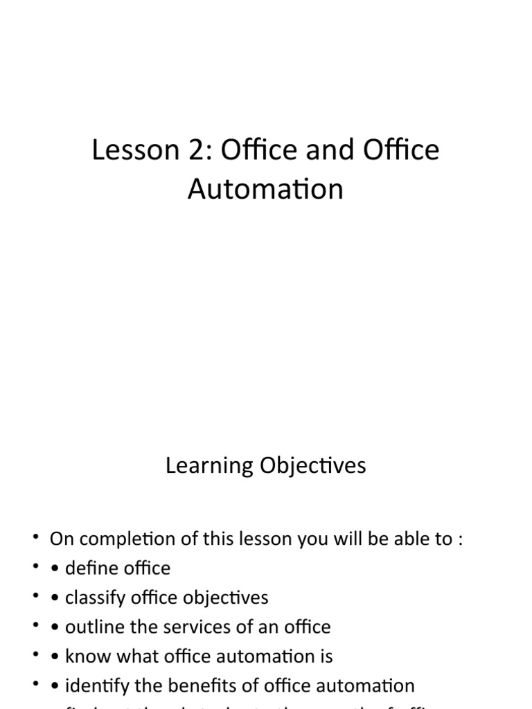 Lesson 2 | PDF | Automation | Information