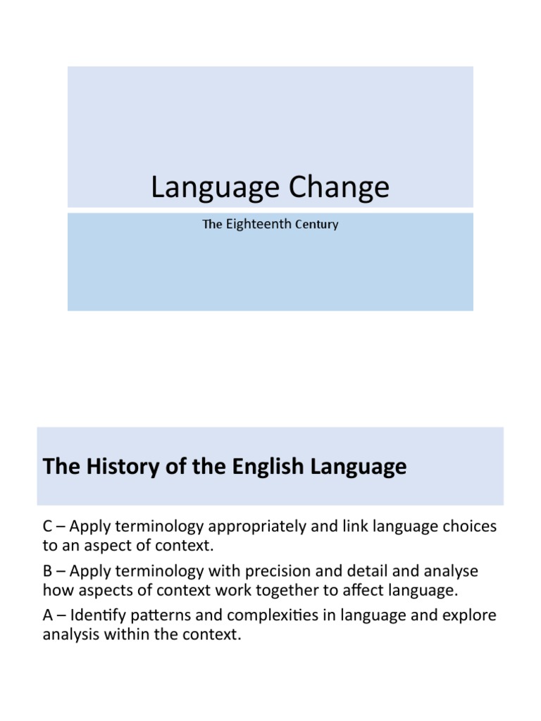 Eighteenth Century English Language Evolution | PDF | Verb | English ...