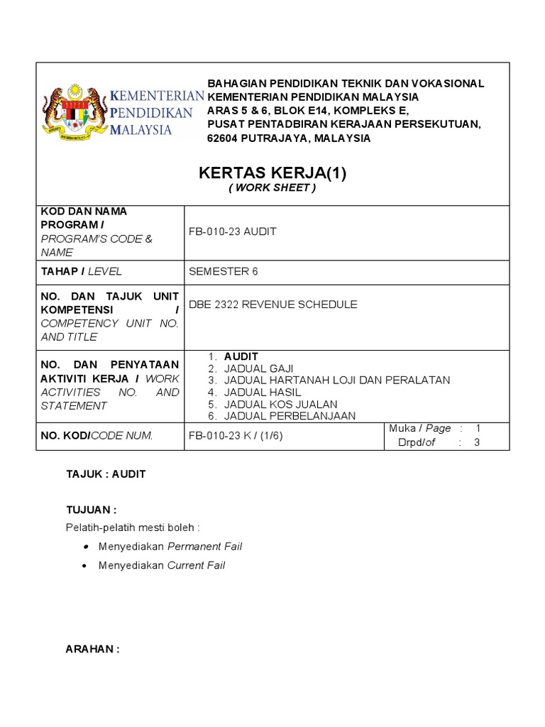 Kertas Kerja 1 - 37 - 15 | PDF