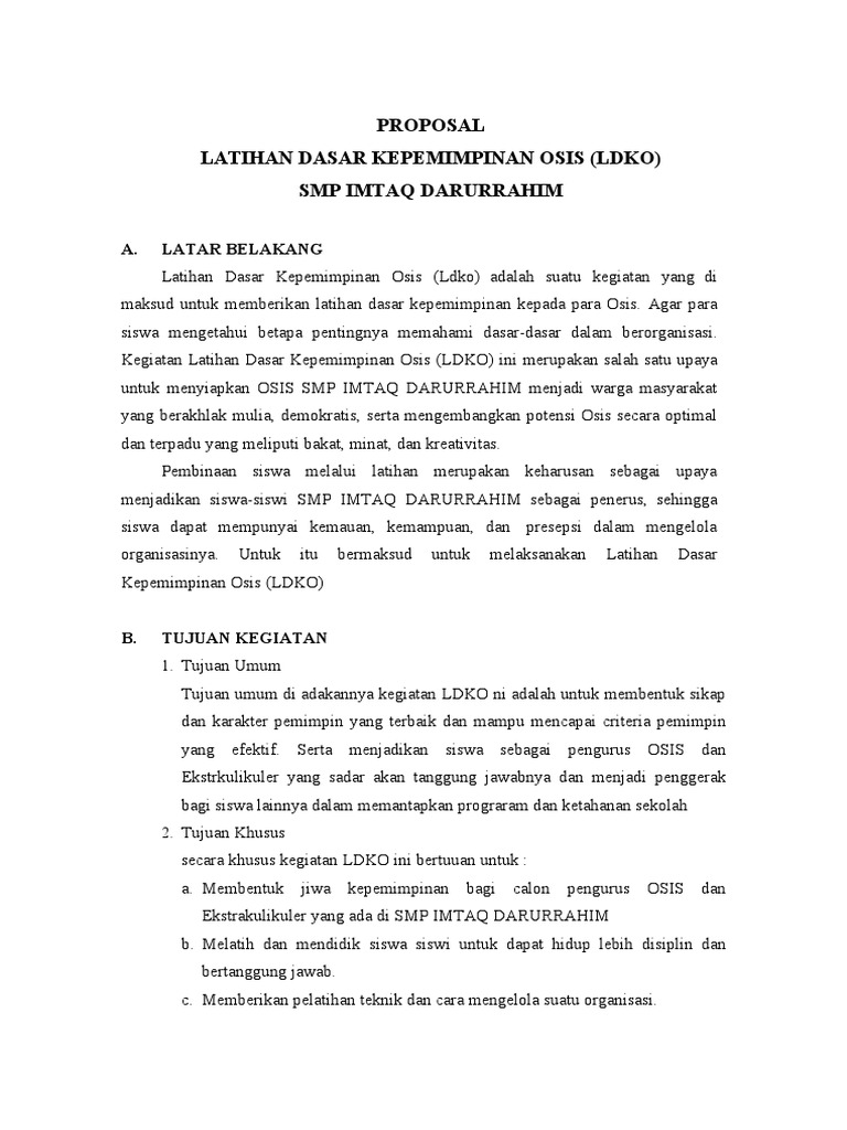 Proposal Ldko | PDF