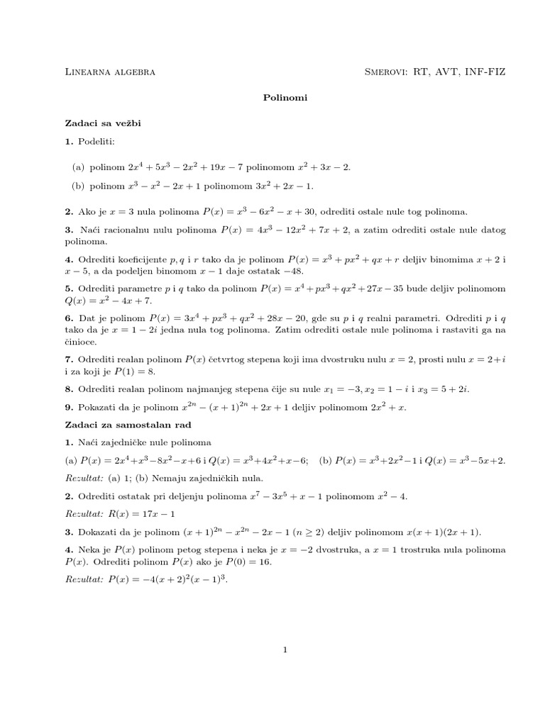 Polinomi_NM | PDF