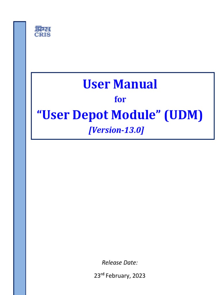 Manual For UDM | PDF